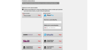Configurar método de cobro en AmateurTV con MassPay - Modelos Webcam Mundial